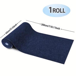 Navy Blue Peel and Stick Carpet Tile: Self-adhesive Waterproof Floor ...