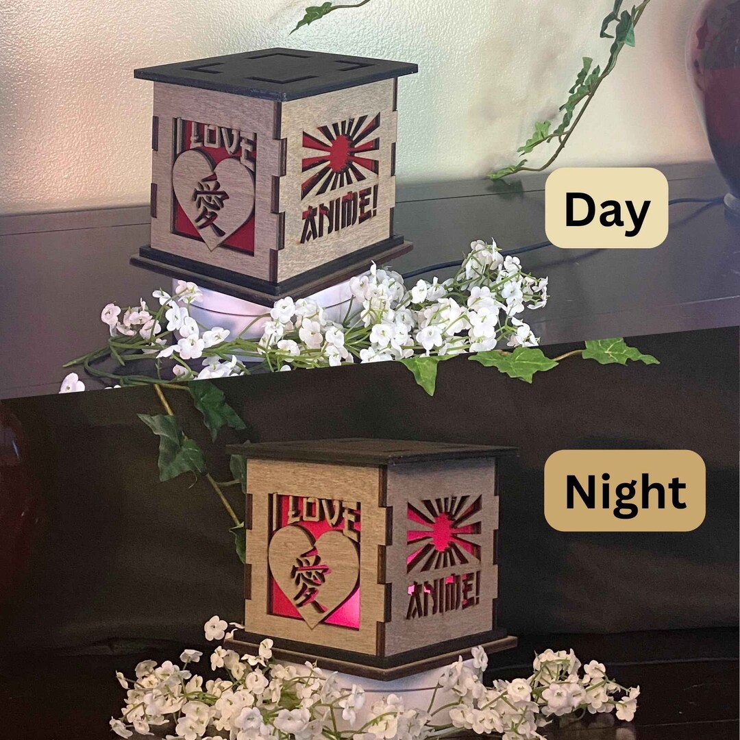 Anime Light up Box | 5in Cubed Anime Shelf Décor - Etsy