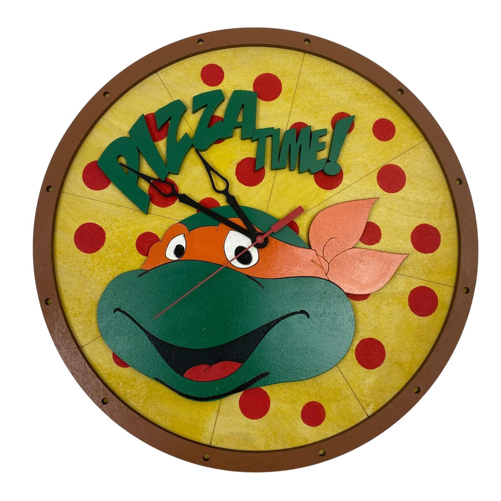 TMNT Its Pizza Time 14" Wall Clock - Etsy UK