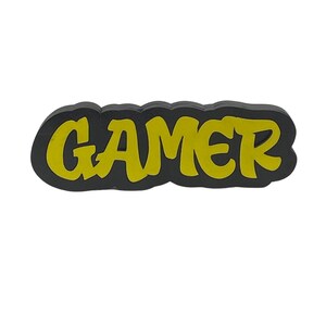 Gamer Wood Word Sign Free Standing Graffiti Style - Etsy