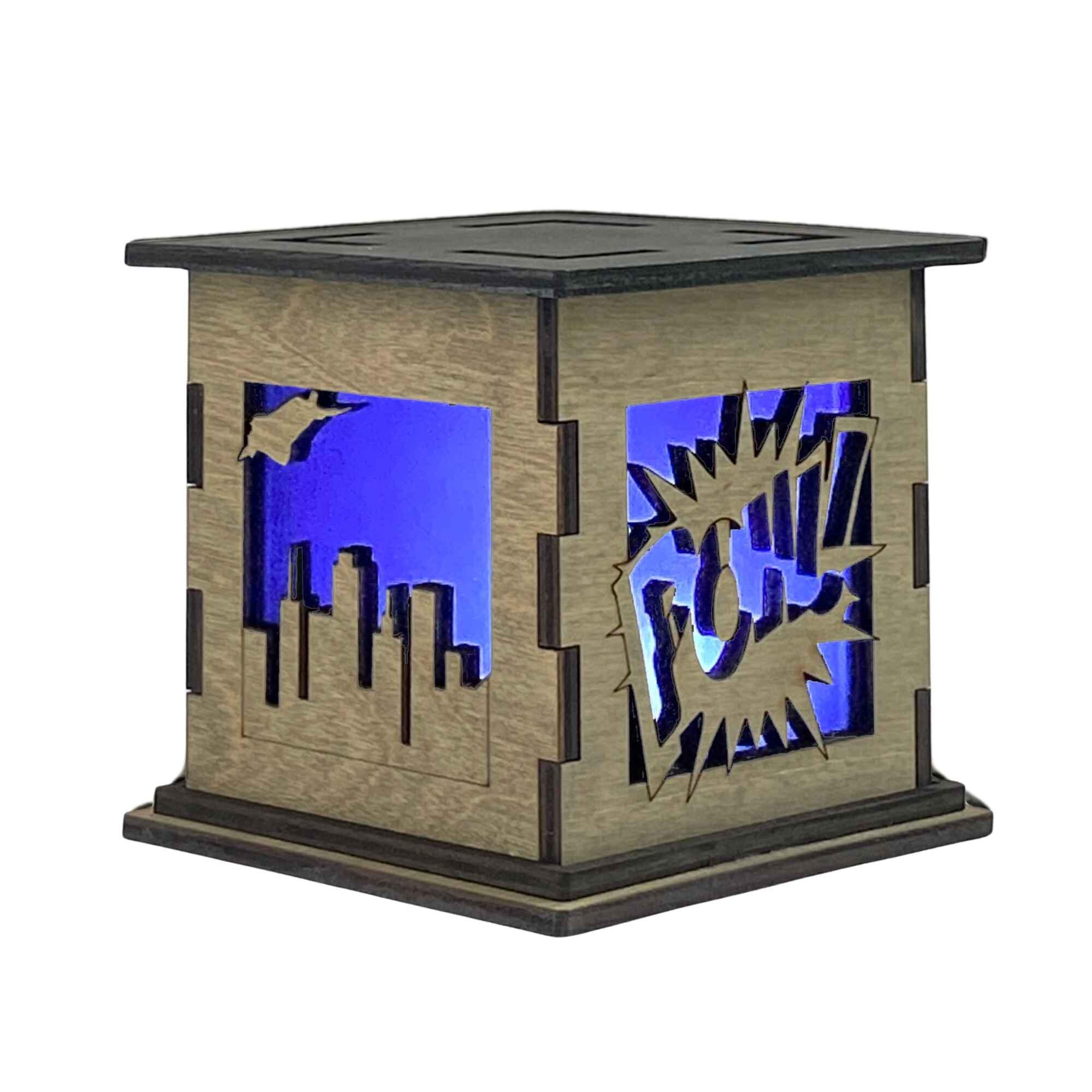 Superhero Light Box: Kids Room Wooden Night Light - Etsy