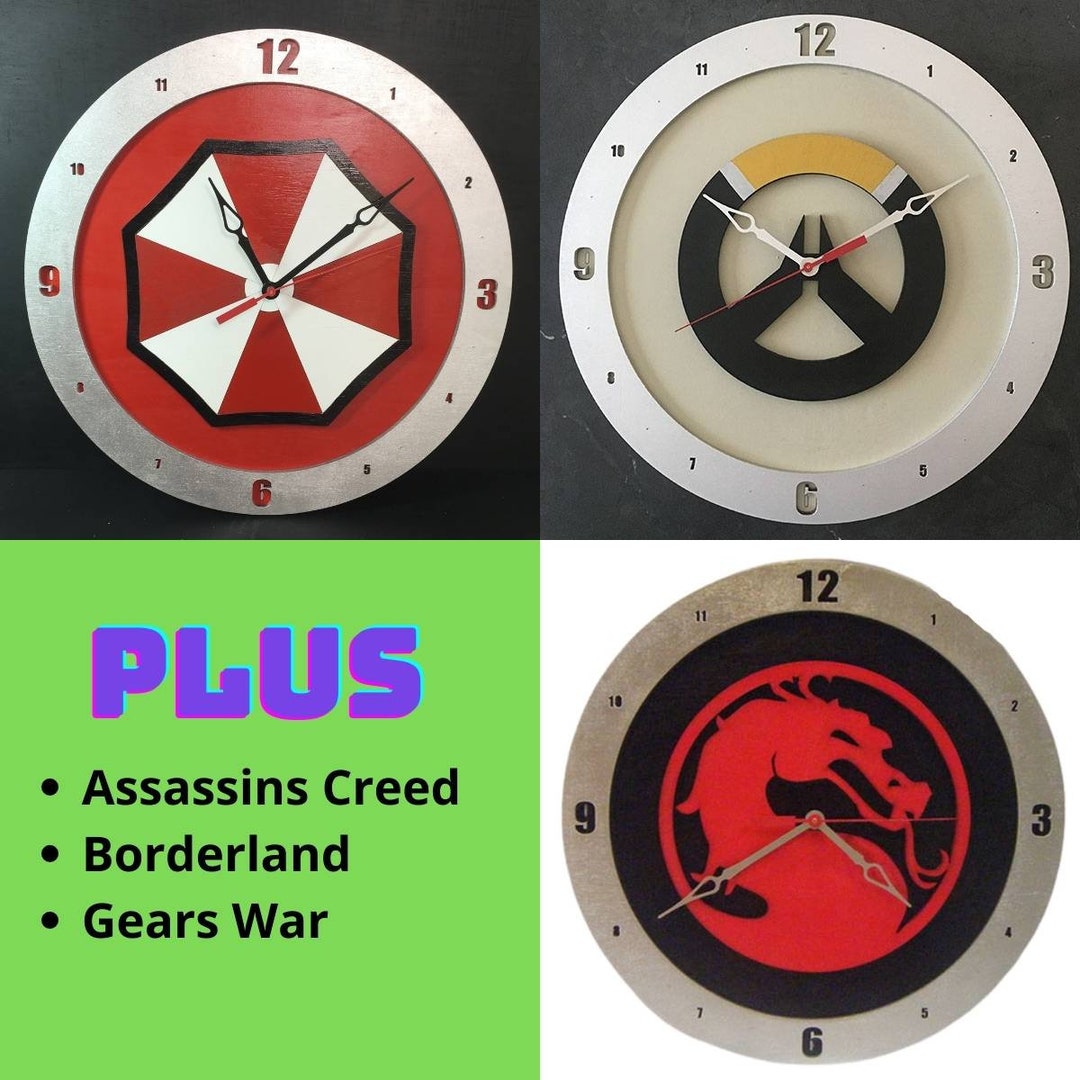 Video Gaming Clocks | 14" Diameter | Build-a-clock Collection - Etsy