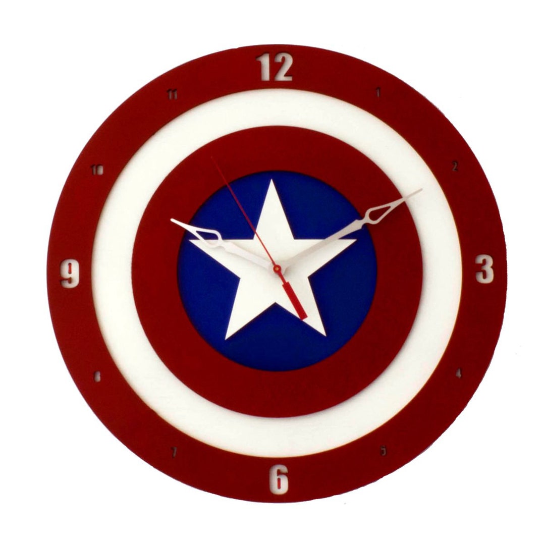 Captain America 14" Wall Clock - Etsy