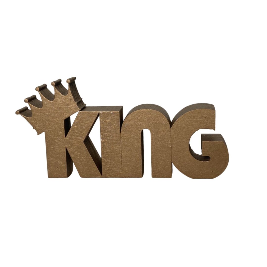 King Free Standing Word Sign | Perfect Wedding Décor - Etsy