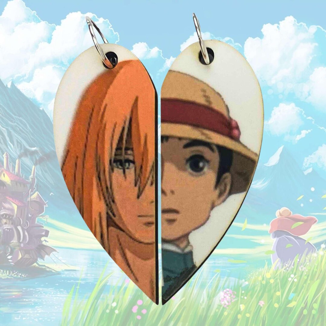 Howl & Sophie Heart Pendants Howl's Moving Castle Couple Gift Handmade ...