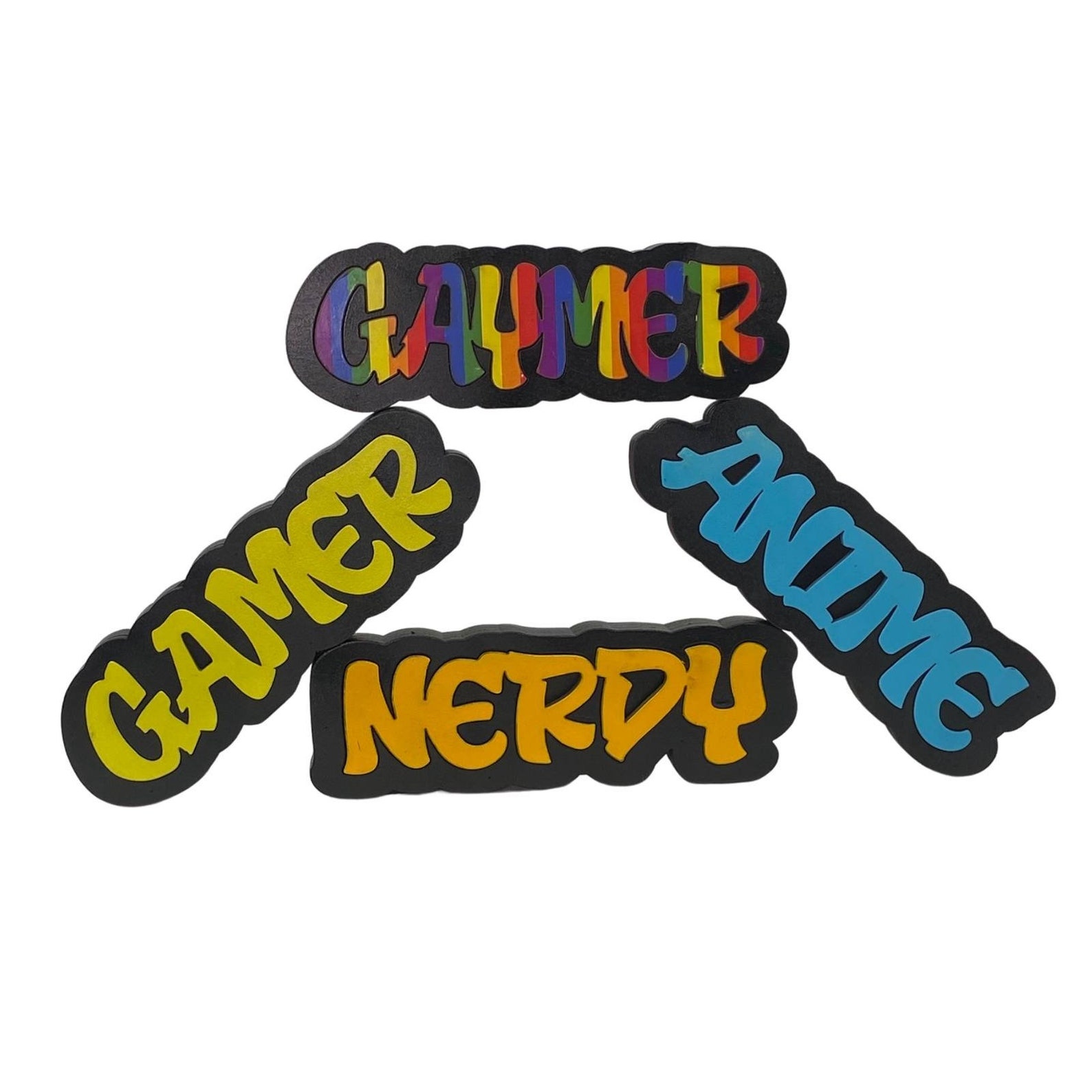 Gamer Wood Word Sign Free Standing Graffiti Style - Etsy