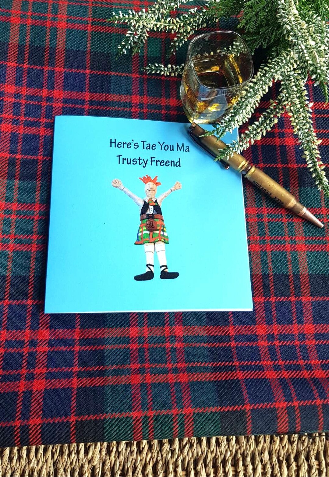 Scottish Tartan Card for Any Occasion Card Highland Kilt Blank Inside ...