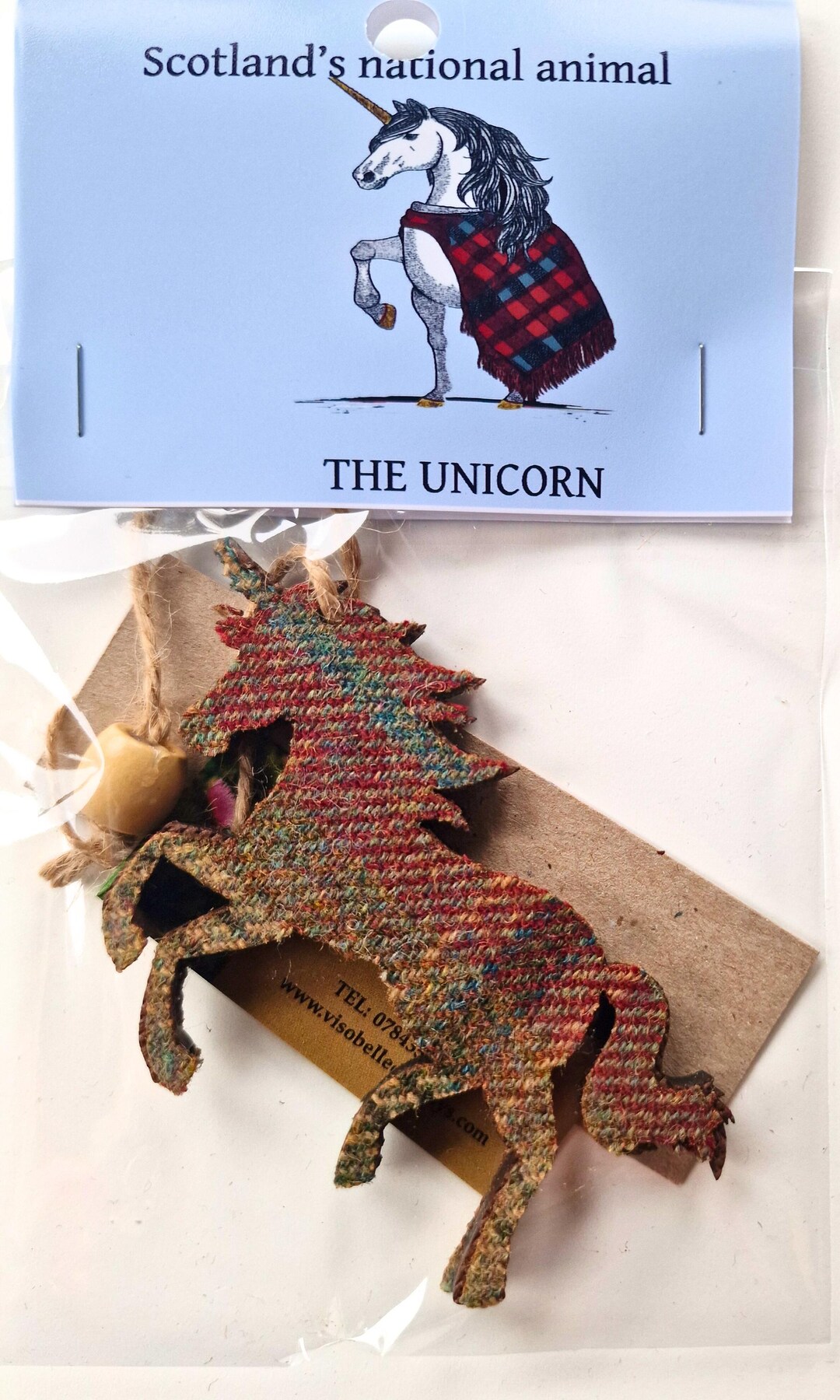 Unicorn Fridge Magnet Scottish Laser Cut Gift Tweed Scotland's National ...