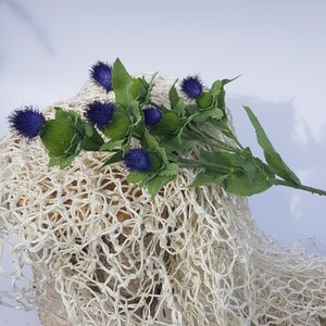 Thistle Flower Wild Blue Scottish Artificial Faux Silk for Bouquets ...