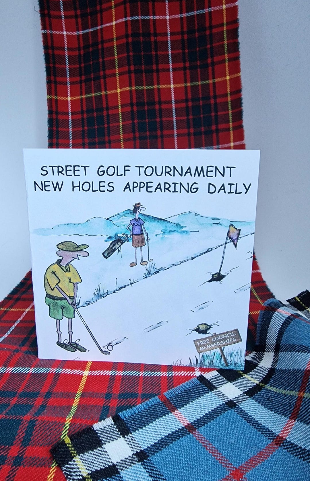 Funny Golf Pot Hole Greetings Card Car Themed Birthday Card - Etsy