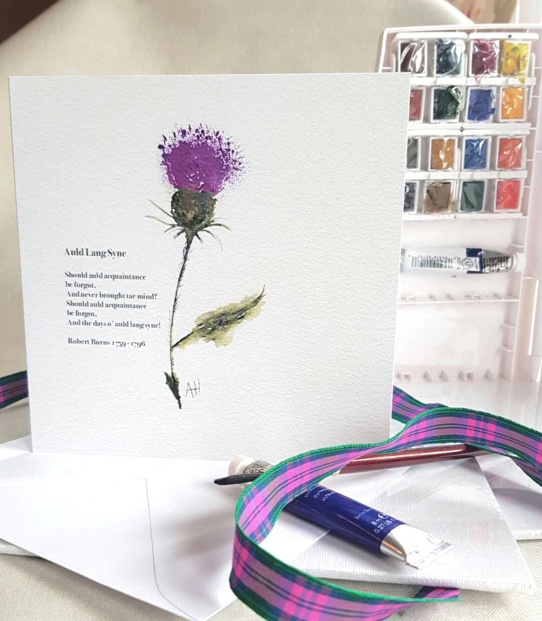 Thistle Card for Any Occasion Personalised on Request Blank Inside ...