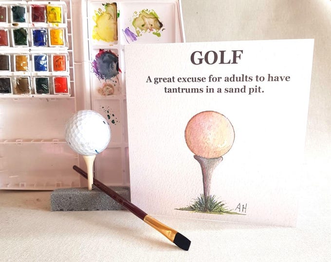 Golf Postcard Hilarious Comic Fun. Ideal to Make in to a Golf Birthday ...