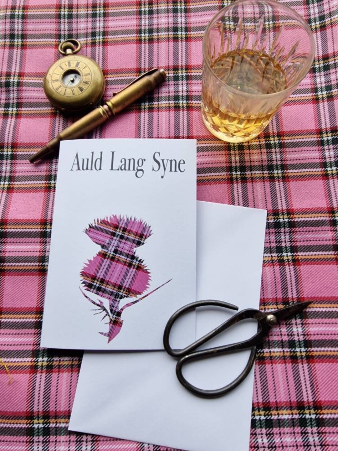 Scottish Thistle Card Blank Inside for Your Own Message Card for Any ...