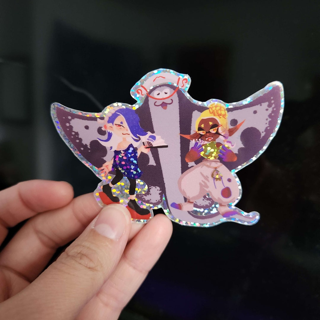 Splatoon 3 Deep Cut Holographic Glitter Sticker - Etsy