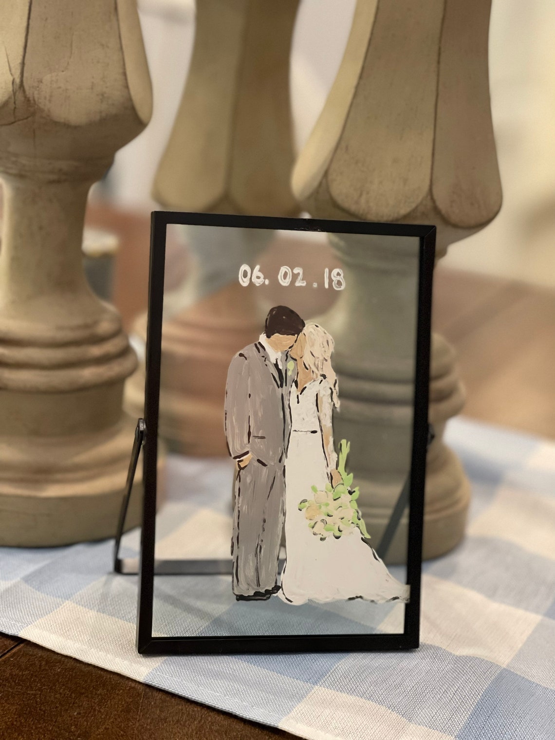 Hand Painted Glass Portraits - Etsy