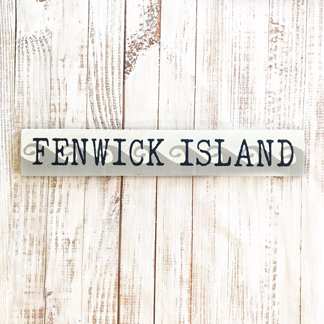 Hand Painted Fenwick Island Wood Sign, Delaware Beach Housewarming Gift ...