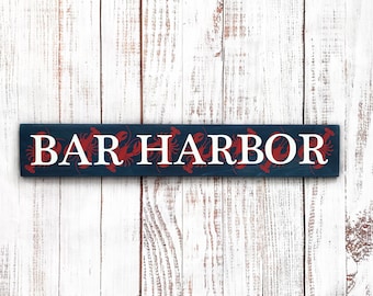 Bar Harbor Wood Sign - Etsy