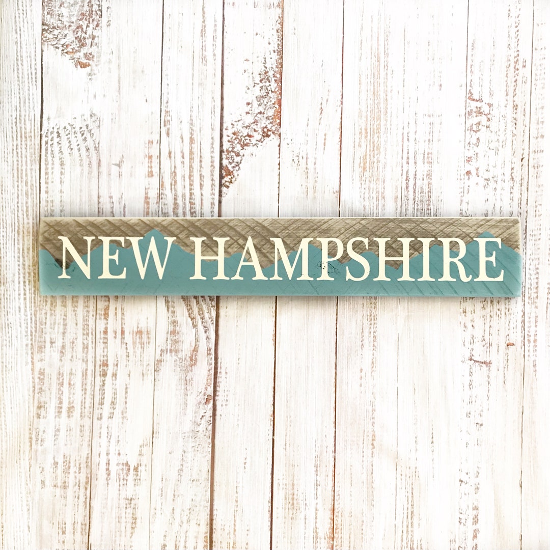 NH Sign-new Hampshire Sign-nh Mountains-mount Washington-white ...