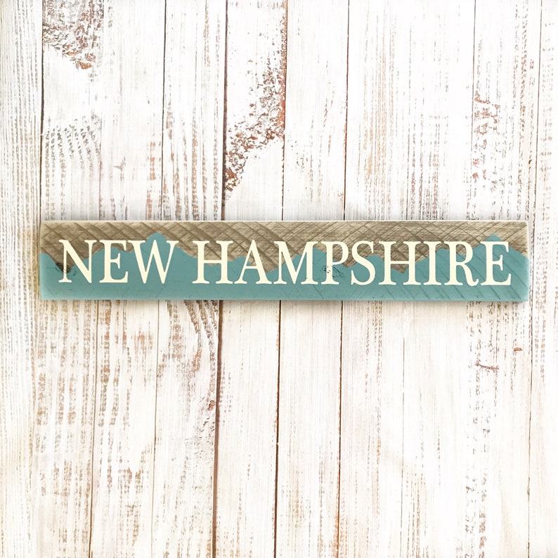 NH Sign-new Hampshire Sign-nh Mountains-mount Washington-white | Etsy