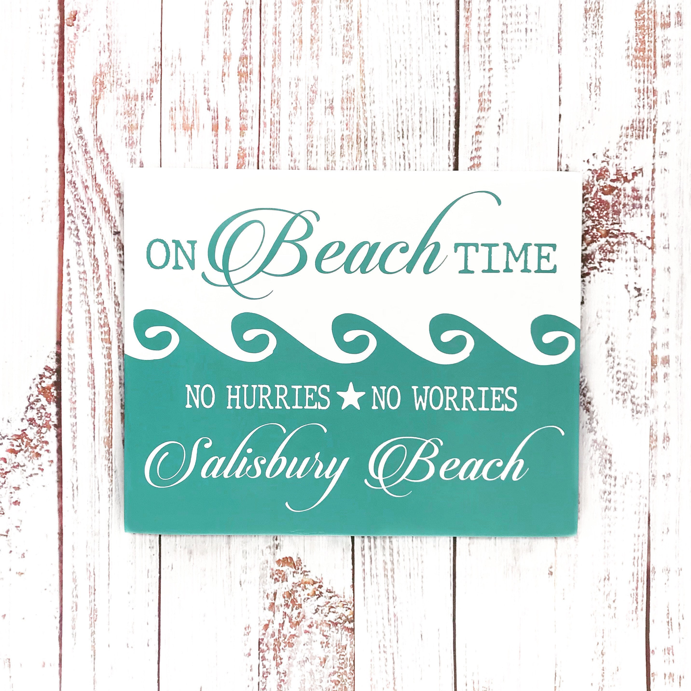 Myrtle Beach-beach Sign-on Beach Time Sign-beach Decor-beach - Etsy