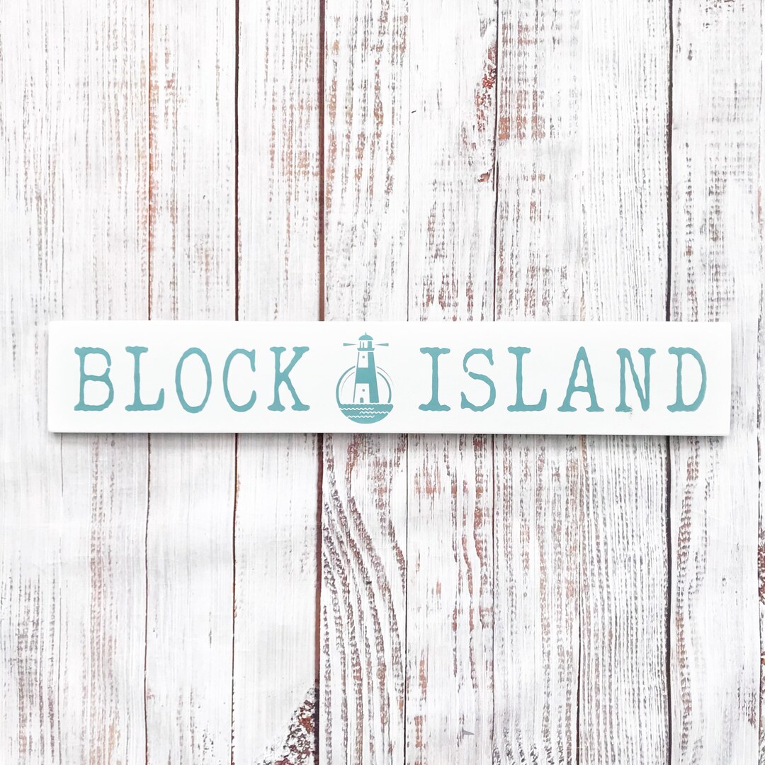 Hand Painted Block Island Sign, Rhode Island Lighthouse Decor - Etsy
