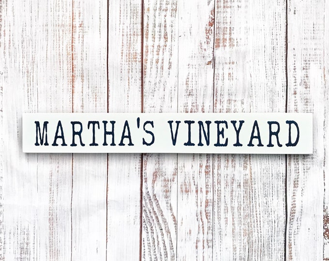 Martha's Vineyard Wood Sign Massachusetts Sign Edgartown Oak Bluffs ...