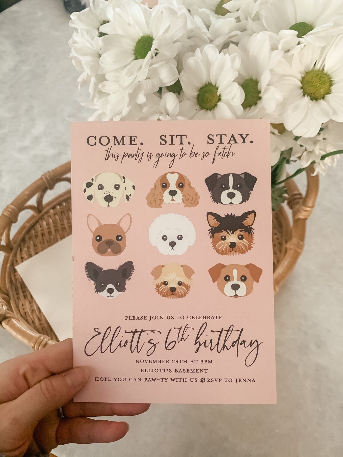 Puppy Party Invitation Puppy Birthday Invitation Dog Theme - Etsy
