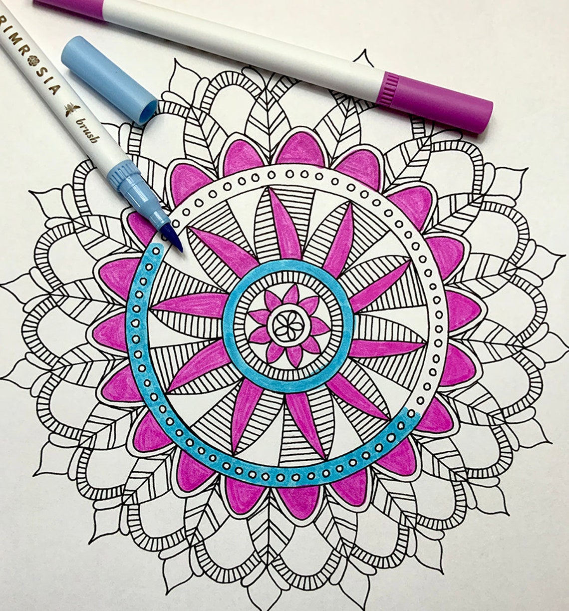 Mandala Coloring Page Bundle | Hand-drawn Coloring Pages Print & Color ...
