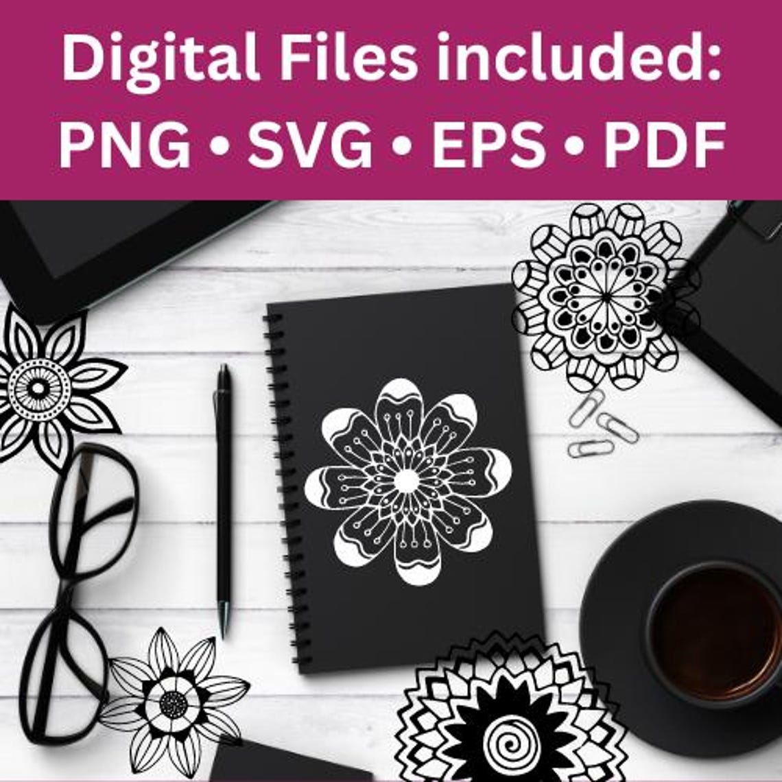 Doodle Flowers and Leaves SVG Collection,floral Png Svg Eps Pdf, Hand ...