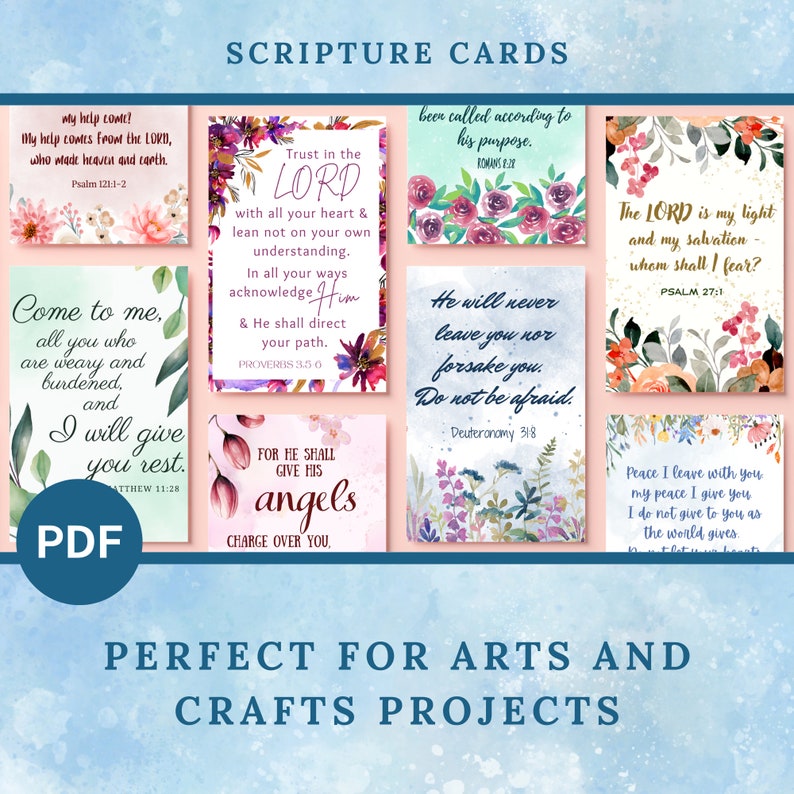 Printable BIBLE VERSE Cards | Scripture Cards | Christian Printable ...