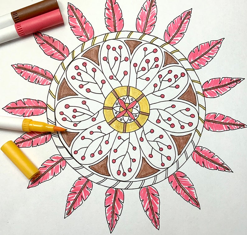 Mandala Coloring Page Bundle Hand-drawn Coloring Pages Print & Color ...