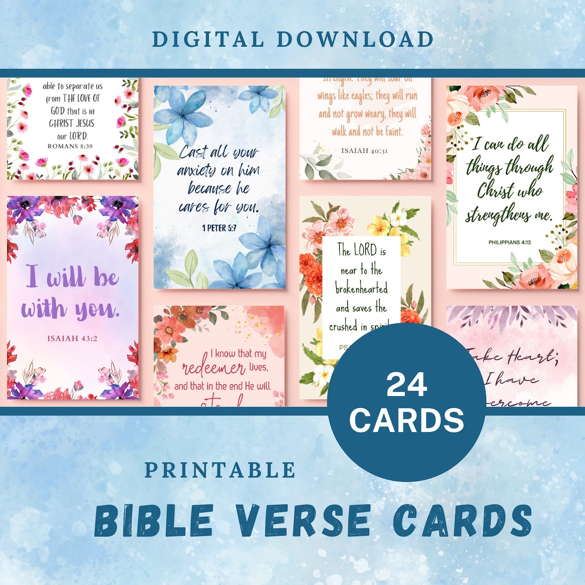 Printable BIBLE VERSE Cards | Scripture Cards | Christian Printable ...