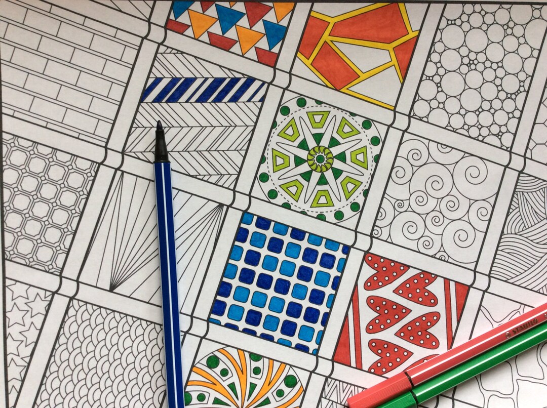 Doodle Coloring Page - Etsy