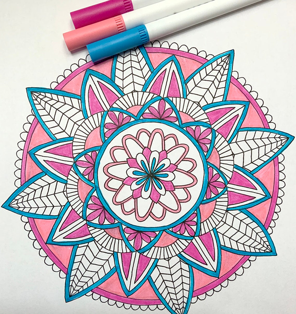 Mandala Coloring Page Bundle | Hand-drawn Coloring Pages Print & Color ...