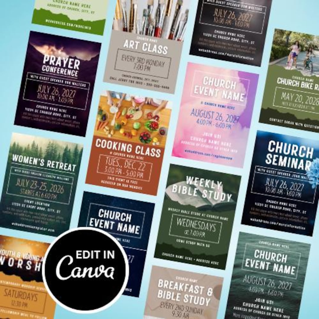 40 Church Flyers Bundle, Church Service Flyer, Social Event Flyer ...