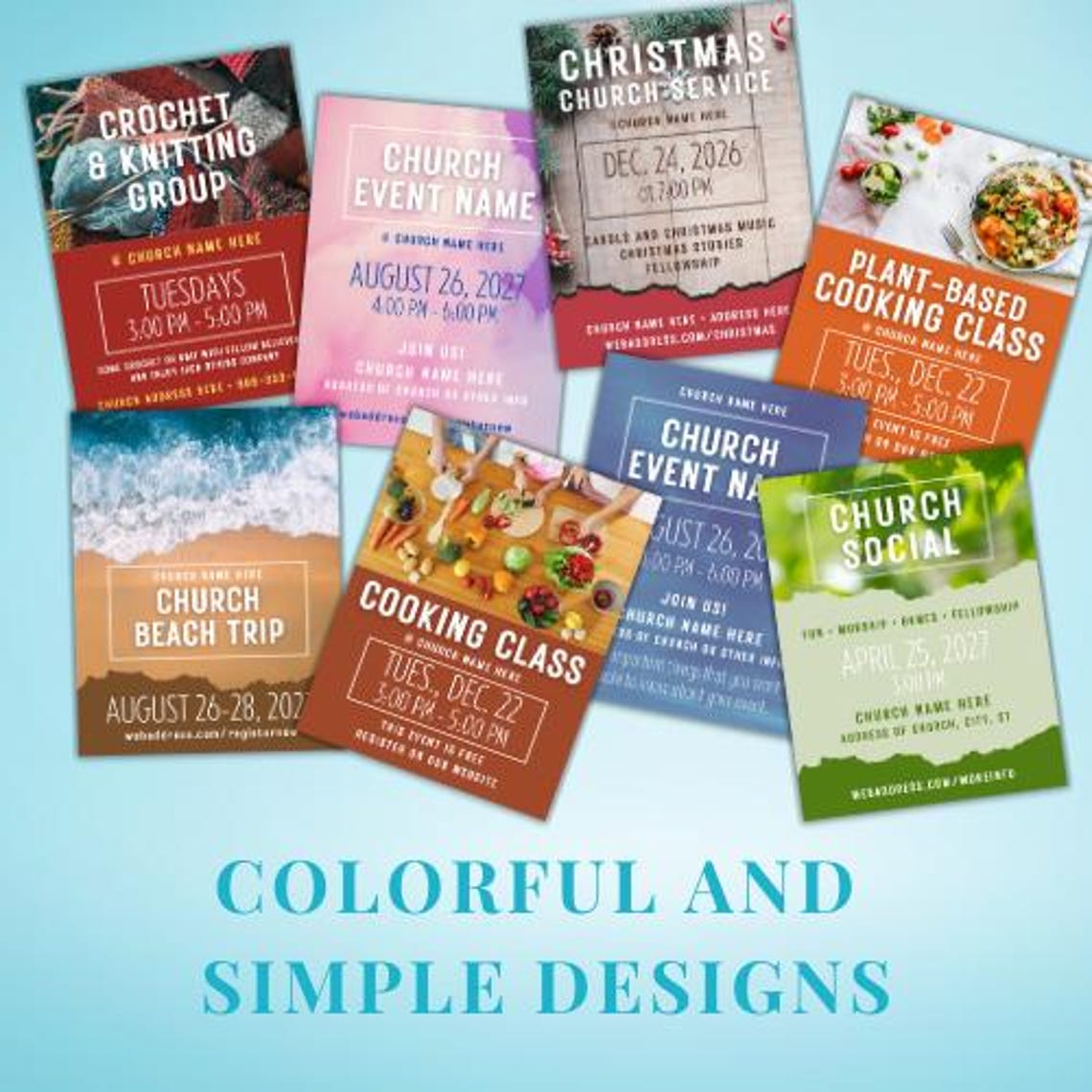 40 Church Flyers Bundle, Church Service Flyer, Social Event Flyer ...