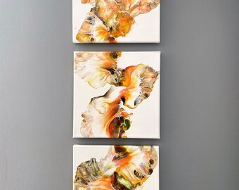 Vertical Triptych Painting - Etsy