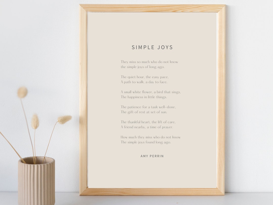 Simple Joys Vintage Quote Printable | Simple Modern Wall Art ...