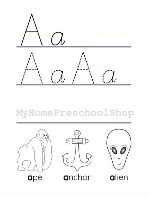 Letter A Worksheet | Etsy