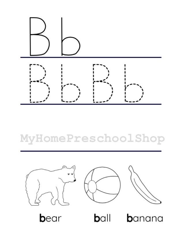Letter B Worksheet - Etsy