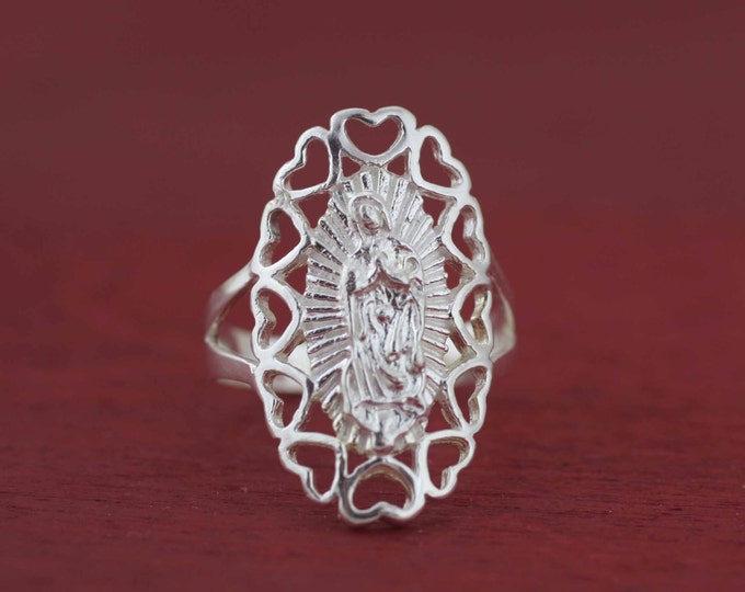 Guadalupe Filigree Ring, Our Lady Guadalupe Sterling Silver Ring ...