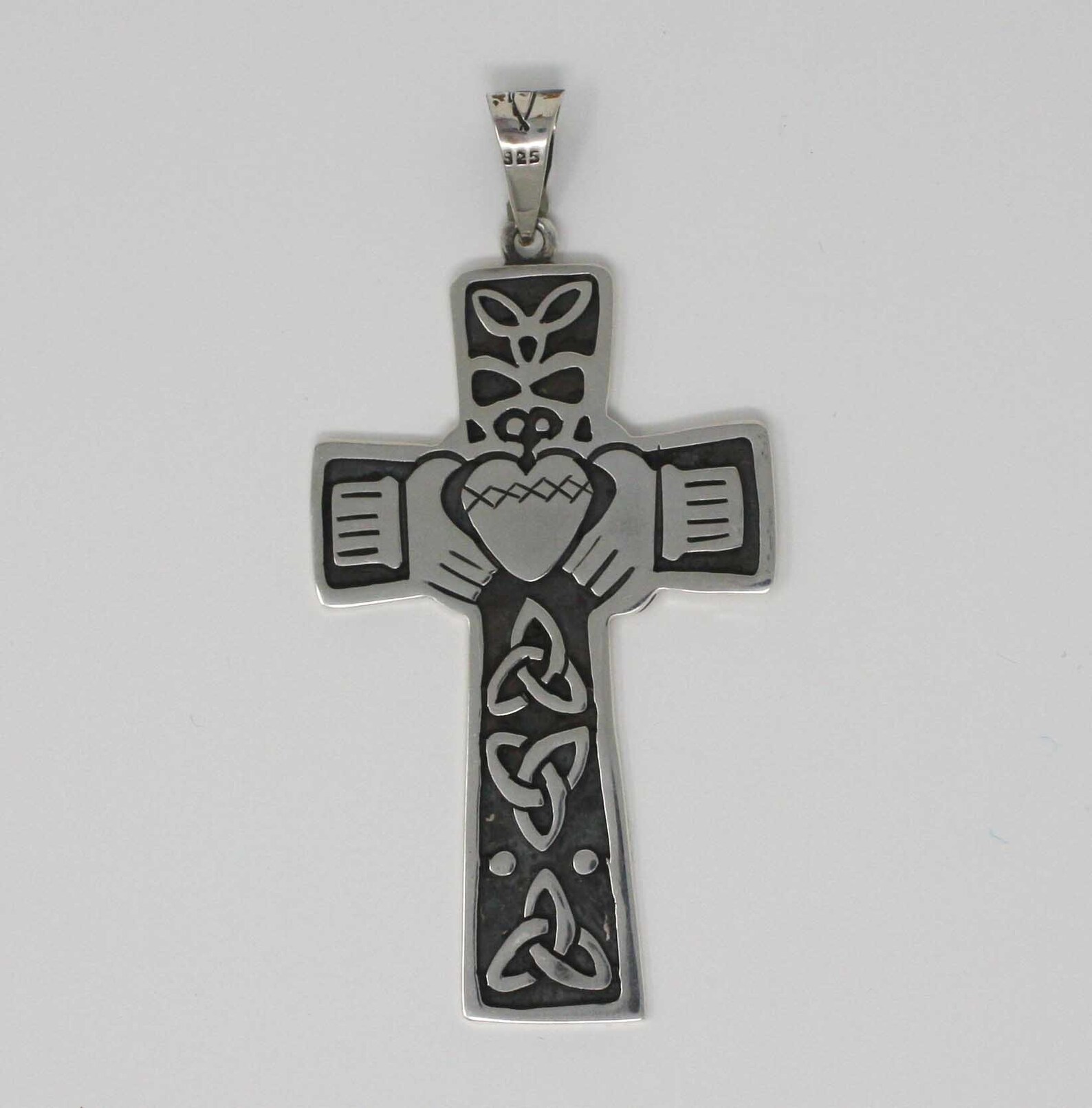 Silver Large Cross Necklace, Sterling Silver XL Cross Necklace ...