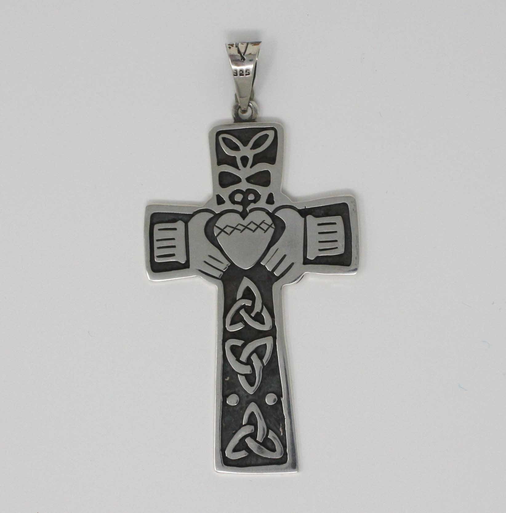 Silver Large Cross Necklace, Sterling Silver XL Cross Necklace ...