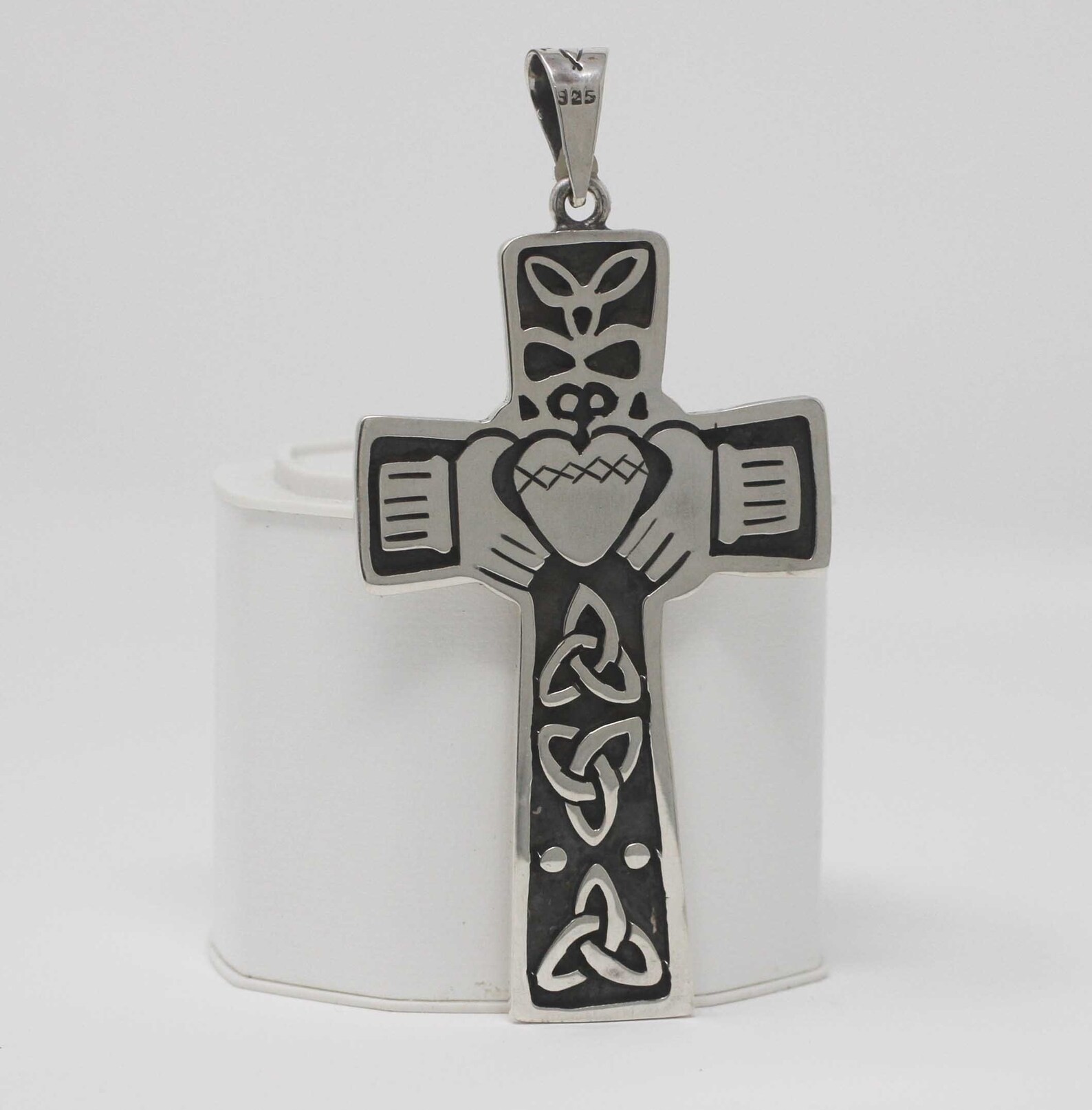 Silver Large Cross Necklace, Sterling Silver XL Cross Necklace ...
