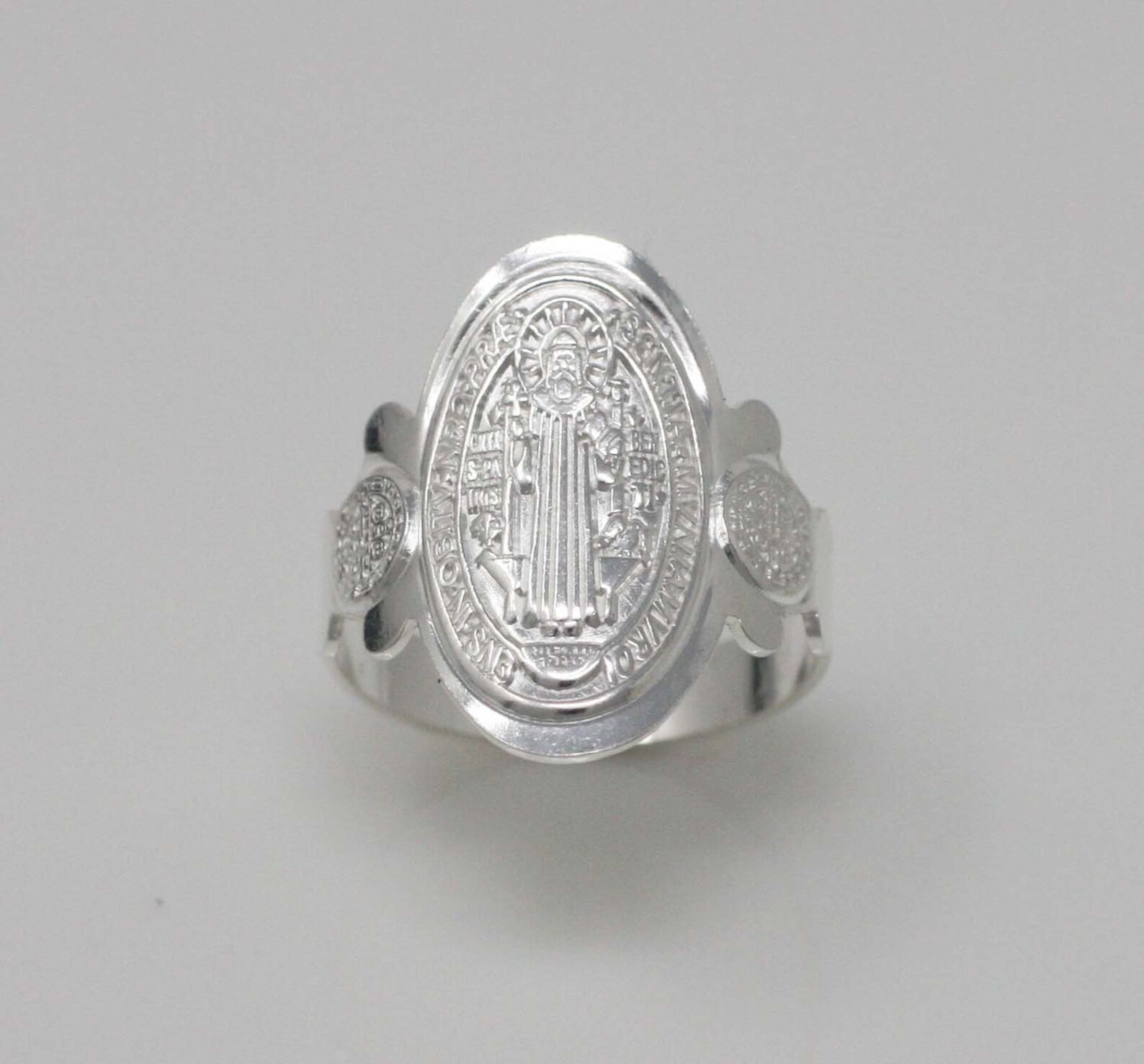 Saint Benedict Ring Sterling Silver Saint Benedict Ring - Etsy