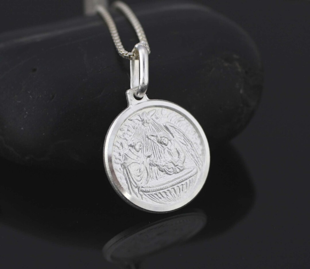 Baptism Medal, Sterling Silver Baptism Necklace, Catholic Jewelry ...