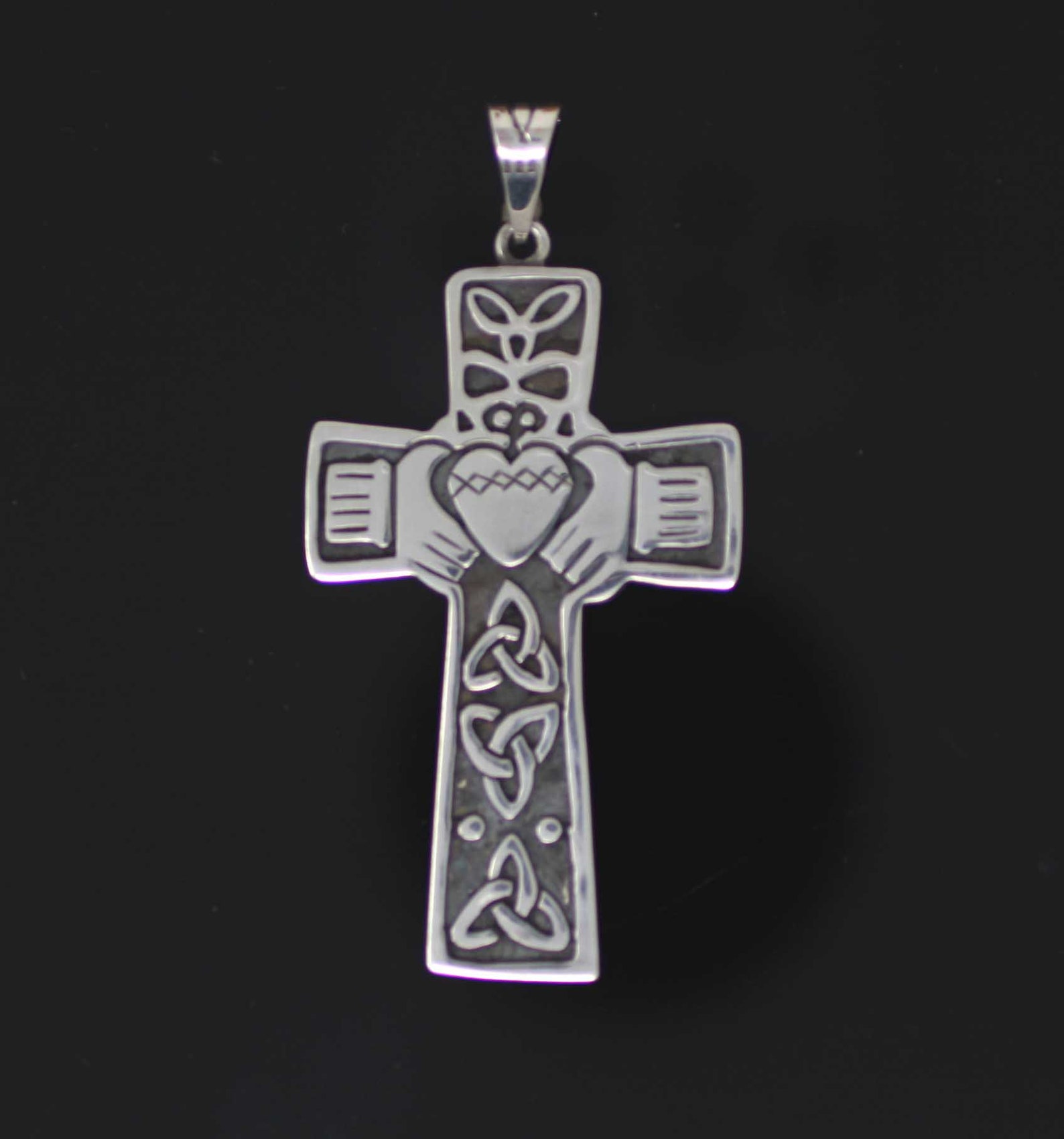 Silver Large Cross Necklace, Sterling Silver XL Cross Necklace ...