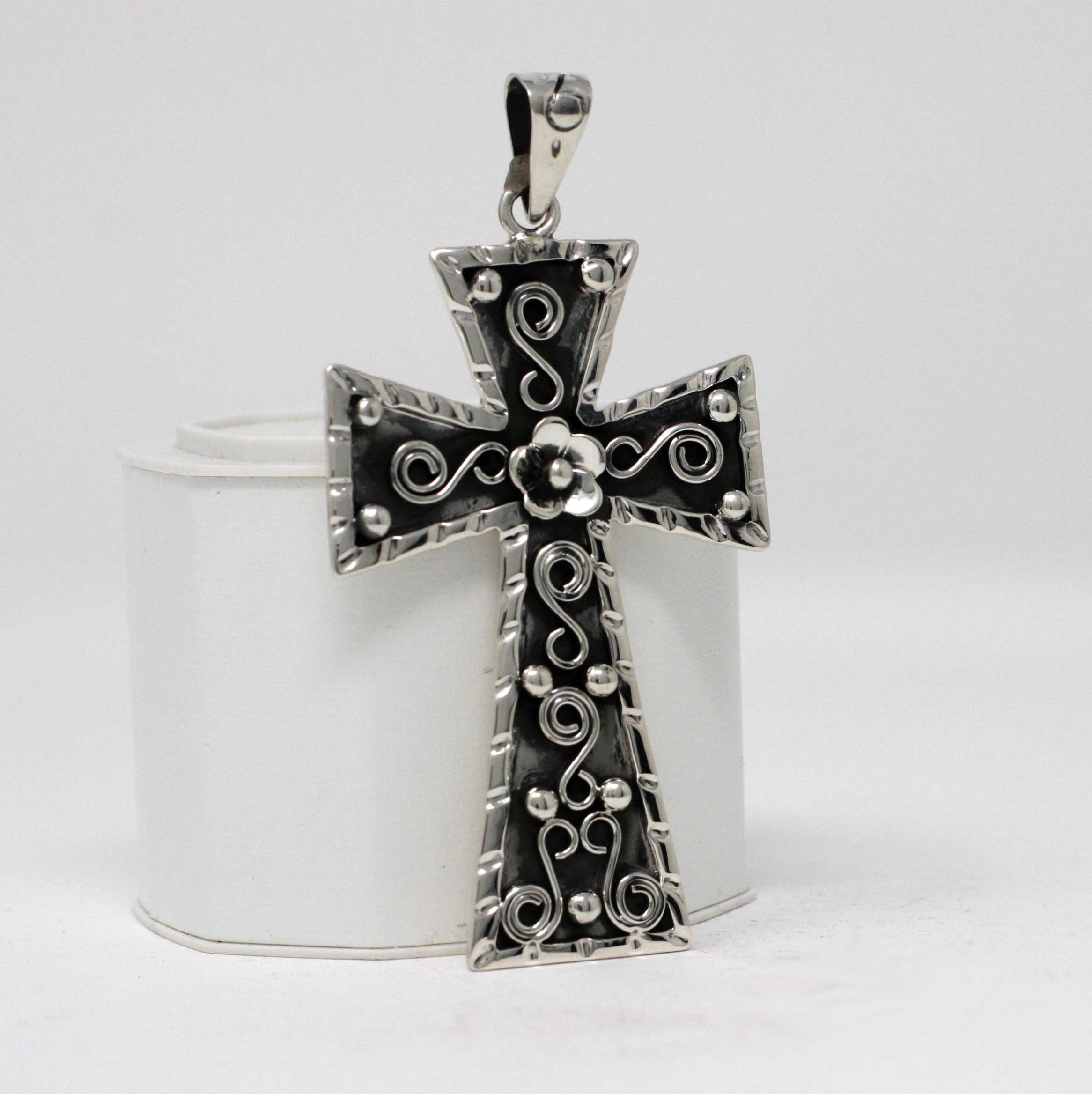 Silver Large Cross Necklace Sterling Silver XL Cross - Etsy