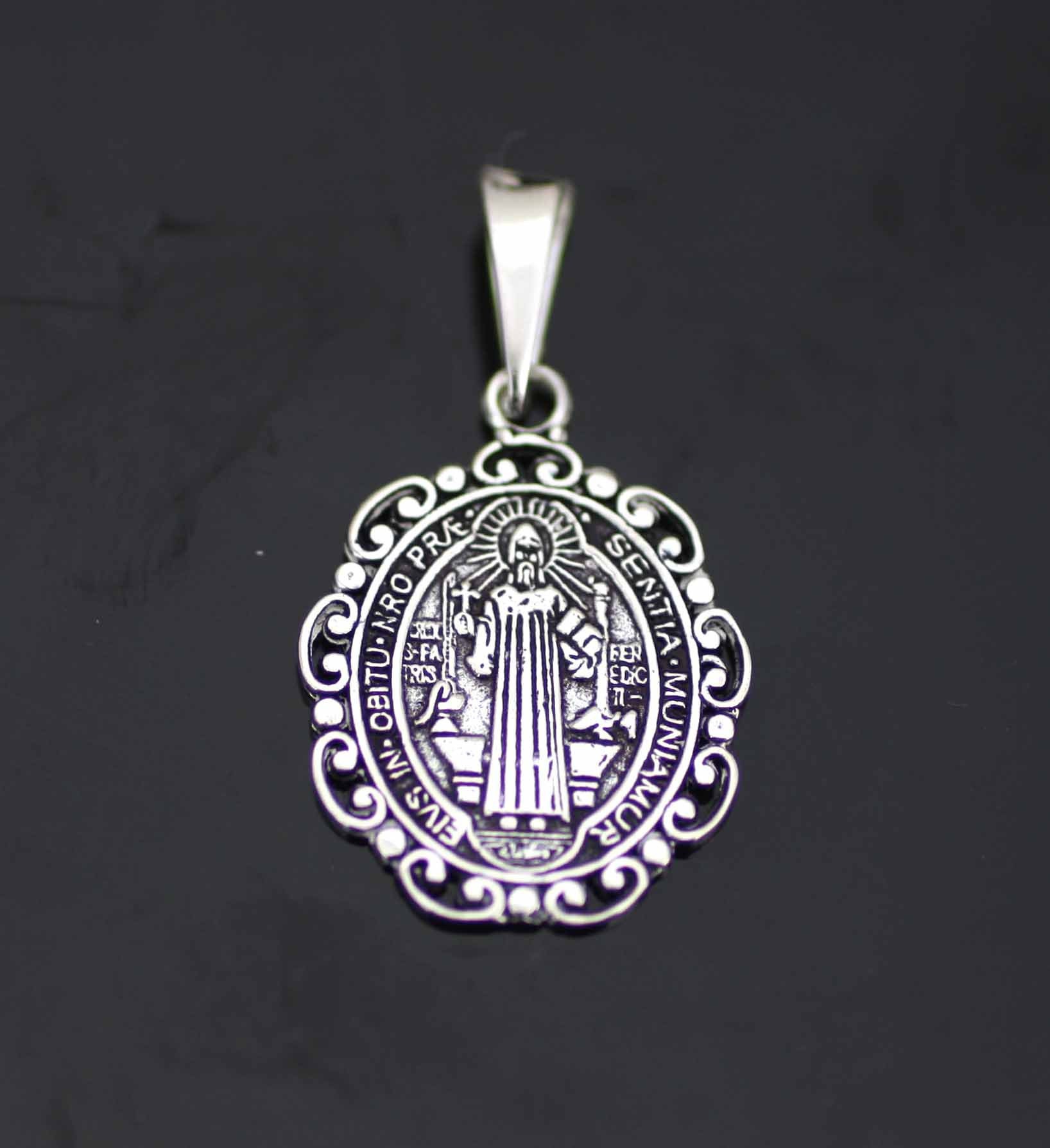 Sterling Silver Saint Benedict Medal, Sterling Silver Saint Benedict ...