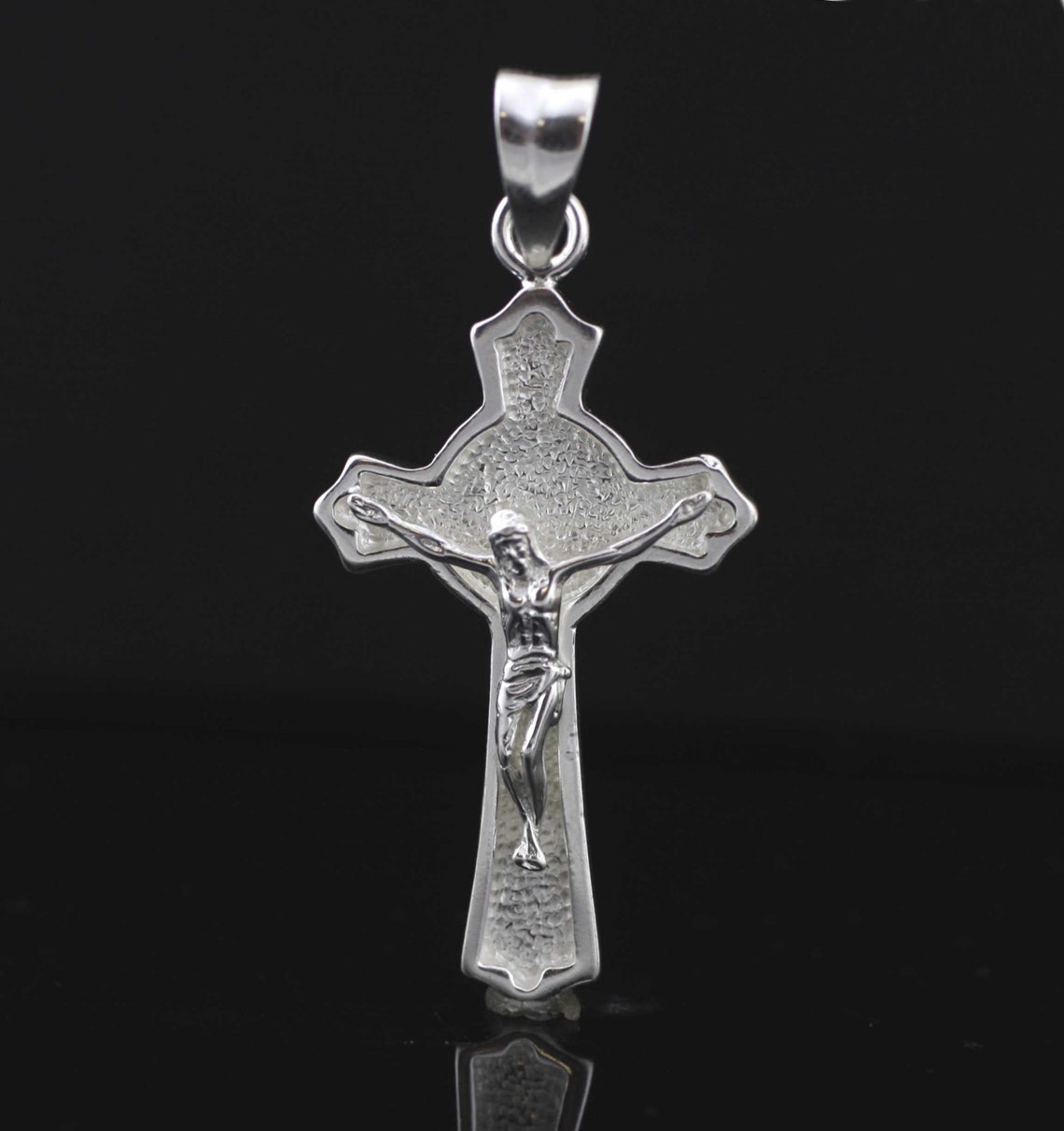 Sterling Silver Cross Necklace Medieval Cross Necklace - Etsy